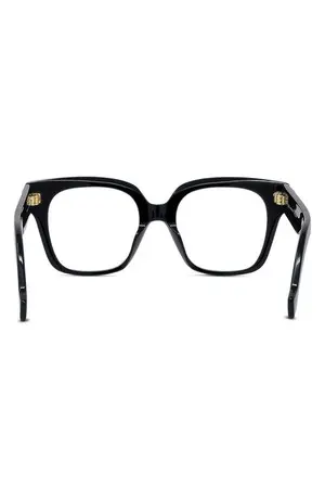 Loewe Anagram 51mm Square Eyeglasses - Shiny Black