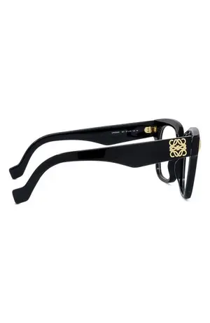 Loewe Anagram 51mm Square Eyeglasses - Shiny Black