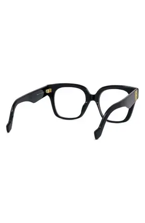 Loewe Anagram 51mm Square Eyeglasses - Shiny Black