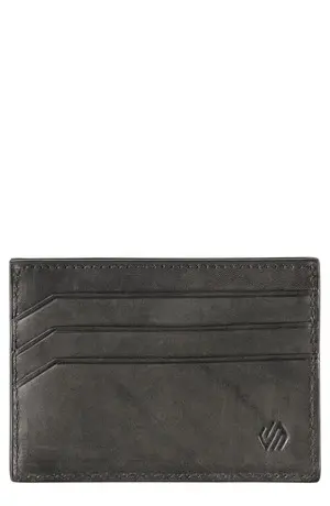 Johnston & Murphy Rhodes Weekend Leather Card Case - Black
