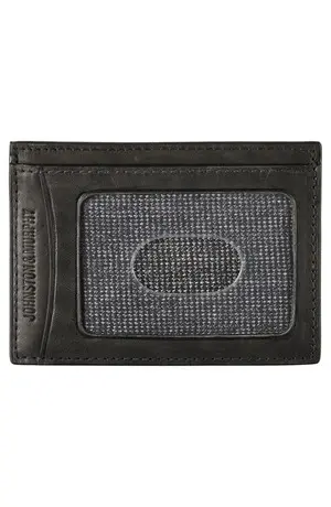 Johnston & Murphy Rhodes Weekend Leather Card Case - Black