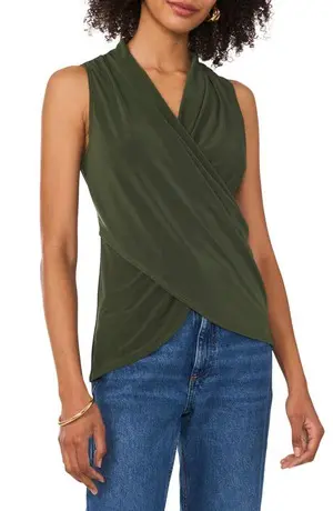 Vince Camuto Crossover Tank - Olympia Green