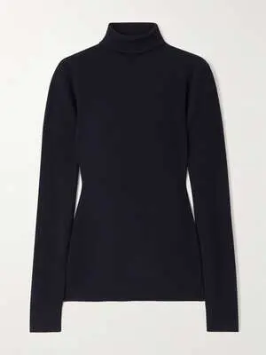 Loro Piana Taupo Ribbed-knit Wool Turtleneck Sweater