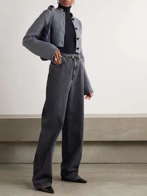 Loro Piana Taupo Ribbed-knit Wool Turtleneck Sweater
