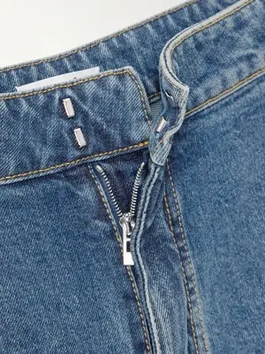 Alaïa High-rise Barrel-leg Jeans - Blue