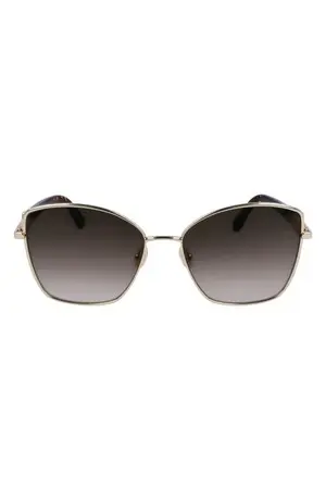 FERRAGAMO Gancini Butterfly Sunglasses - Gold/khaki Gradient