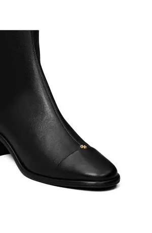 Tory Burch Cap-toe Knee High Boots - Perfect Black