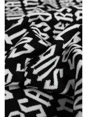 Versace Intarsia Knit-logo Scarf