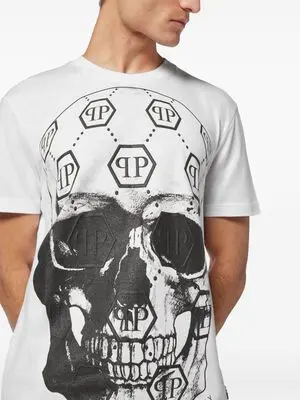 Philipp Plein Skull-print Round-neck T-shirt - White