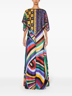 Emilio Pucci Iride-print Silk Trousers - Purple