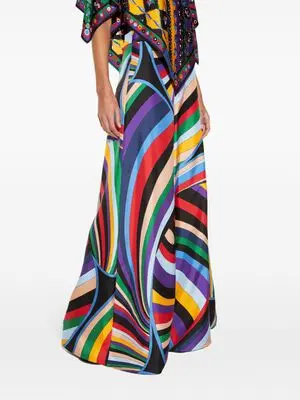 Emilio Pucci Iride-print Silk Trousers - Purple
