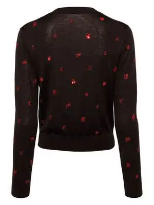 JNBY Sequined Butterfly-embroidered Cardigan