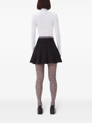 GANNI Light Twill Pleated Mini Skirt