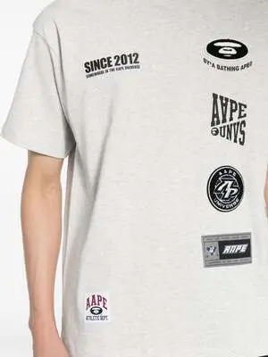 AAPE BY *A BATHING APE Moonface Logo Printed Short Sleeve Tee