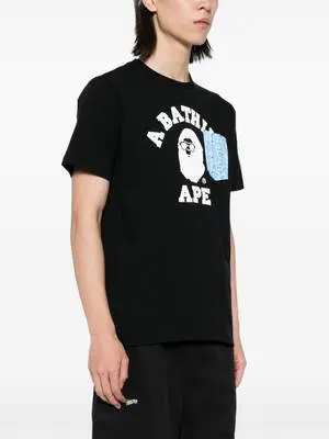 A BATHING APE Logo Print T-shirt - Black