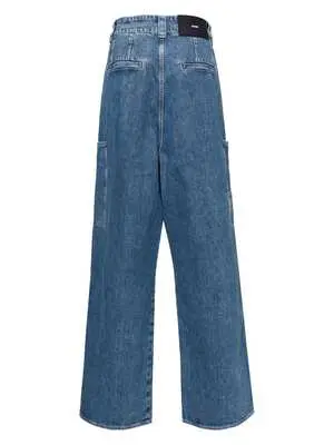 Sunnei Faded-effect Wide-leg Jeans