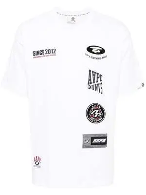 AAPE BY *A BATHING APE® Moonface Logo Universe T-shirt - White