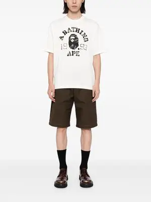 A BATHING APE Screen Print College Relaxed Fit Tee