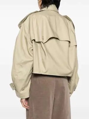 JNBY Single-breasted Cotton Coat - Brown