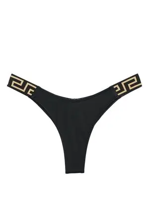 Versace Greca Detailing Bikini Bottom - Black