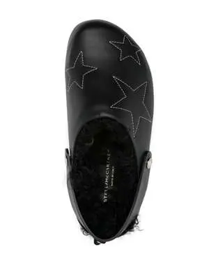 Stella McCartney Star-stitched Slippers - Black