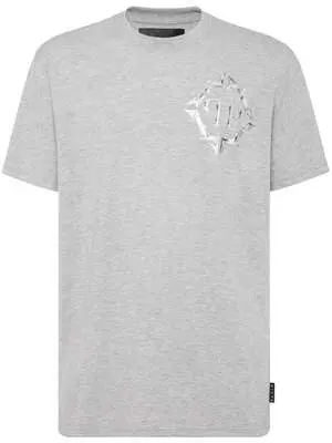 Philipp Plein Chrome Logo-print T-shirt - Grey