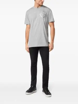 Philipp Plein Chrome Logo-print T-shirt - Grey