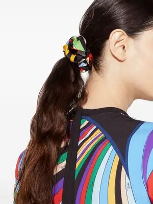 Emilio Pucci Marmo-print Hair Tie
