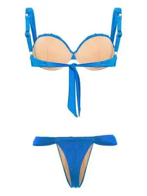 NOIRE SWIMWEAR Ruched Balconette Bikini - Blue