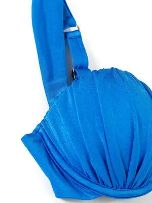 NOIRE SWIMWEAR Ruched Balconette Bikini - Blue