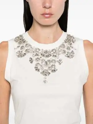 Alice + Olivia Rhinestone-embellished Tank Top