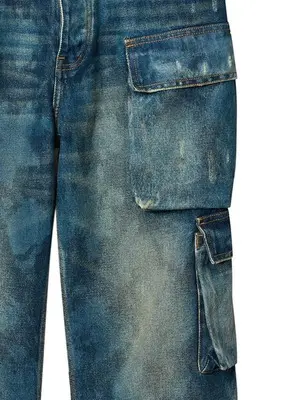 PURPLE BRAND P018 Triple Pocket Cargo Wide-leg Jeans