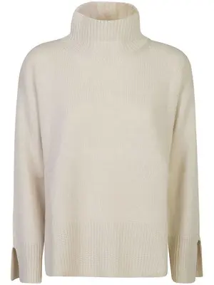 LE TRICOT PERUGIA Slit-cuff Turtleneck