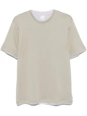 Eleventy Contrasting-border T-shirt