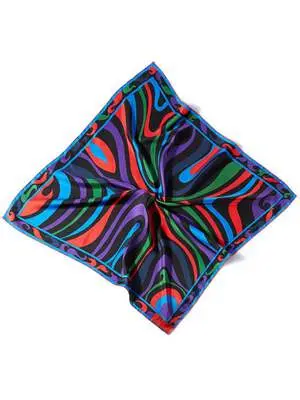 Emilio Pucci Marmo-print Silk Scarf - Purple