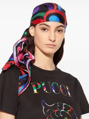 Emilio Pucci Marmo-print Silk Scarf