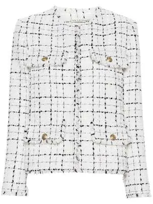 Alice + Olivia Checked Jacket - White