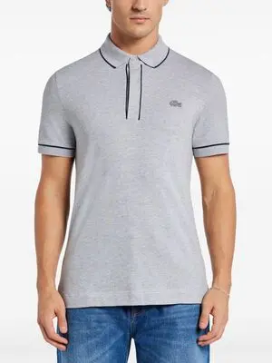 Lacoste Logo-patch Polo Shirt - Grey