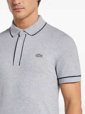 Lacoste Logo-patch Polo Shirt - Grey