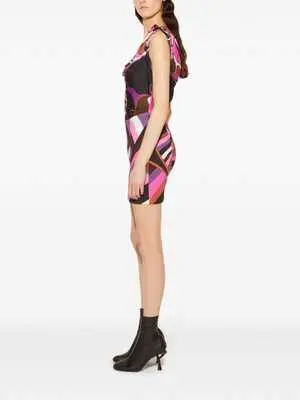 Emilio Pucci Orchidee And Iride-print Mini Dress