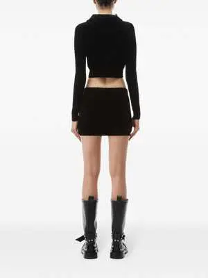 Alexander Wang Logo-embossed Mini Skirt - Black