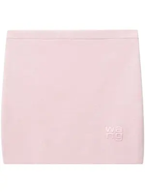 Alexander Wang Logo-embossed Mini Skirt - Pink