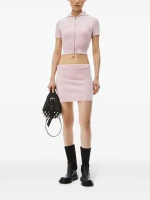 Alexander Wang Logo-embossed Mini Skirt - Pink