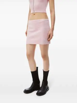 Alexander Wang Logo-embossed Mini Skirt - Pink