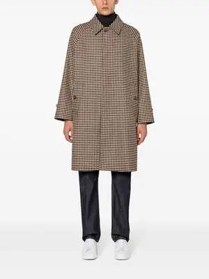Mackintosh Belford Checked Wool Coat - Brown