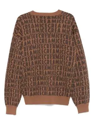 ICECREAM Text Print Cardigan