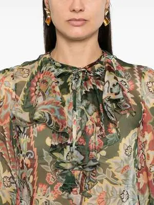 Etro Ruffled Crepon Shirt