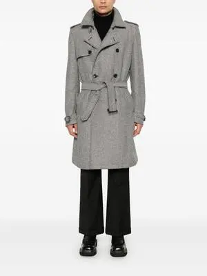 ERALDO Herringbone Virgin Wool Coat
