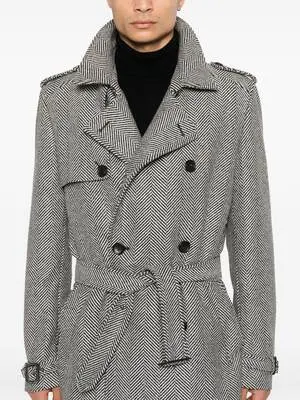 ERALDO Herringbone Virgin Wool Coat