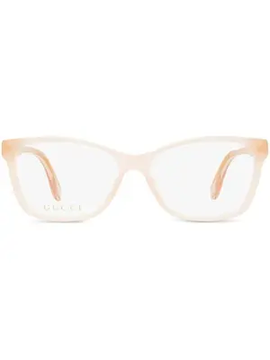 Gucci Logo-plaque Rectangular-frame Glasses